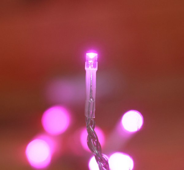 Luces Led de Pilas Rosa con 30 Foquitos 3 Metros Largo LDNMX